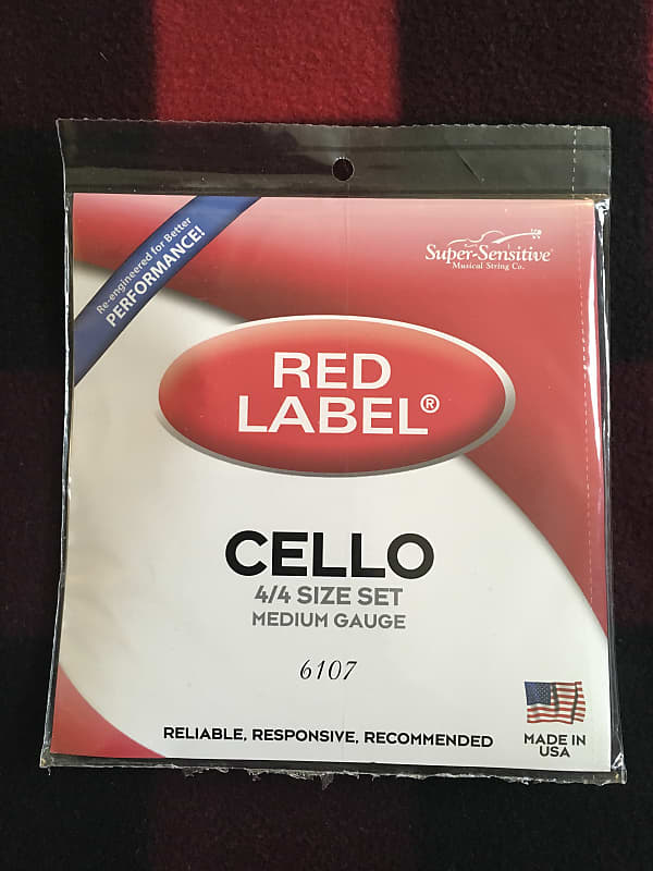 Super-Sensitive Red Label 4/4-Size Cello String Set | Reverb