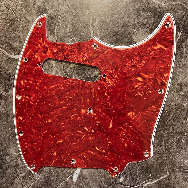 Wide Bevel Celluloid Tortoise 4 Ply Pickguard for 1964-1969 | Reverb