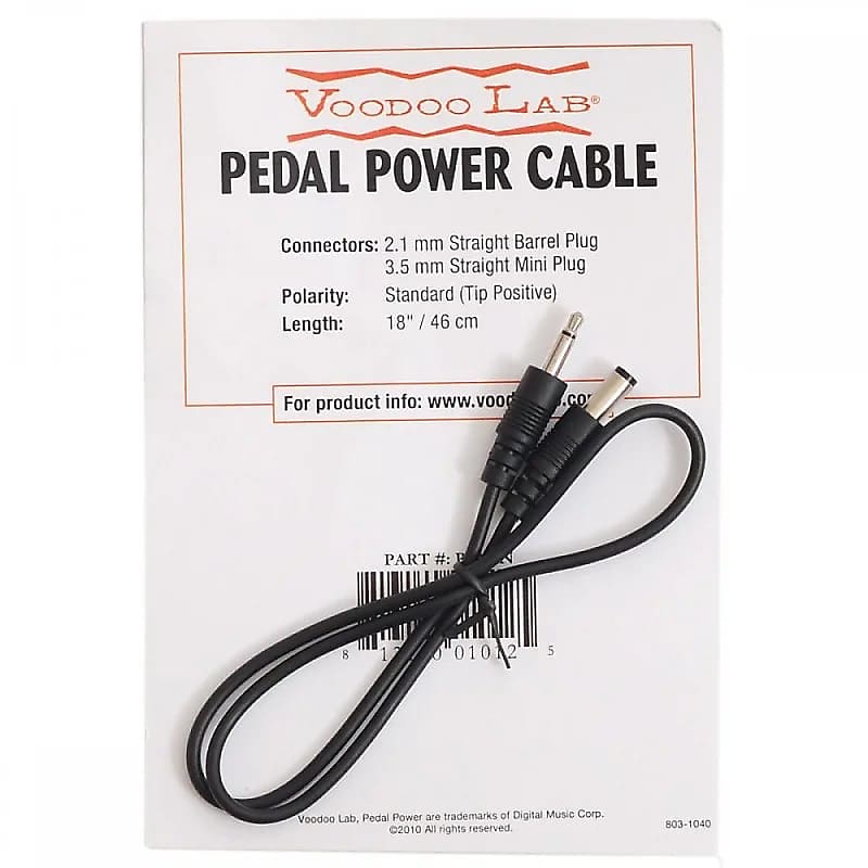 Voodoo Lab PPMIN Pedal Power 3.5mm Mini Plug - 18" | Reverb