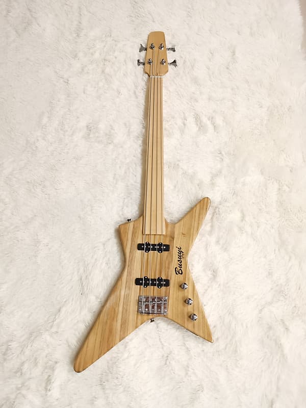 4 Strings Short Scale Fretless Set Neck Bass Busuyi Guitar | Reverb