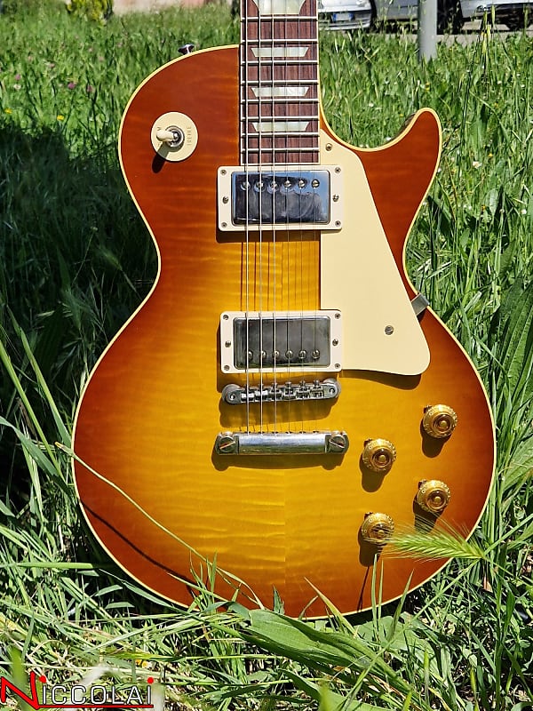 GIBSON 1959 Les Paul Standard Reissue VOS Iced Tea Burst | Reverb