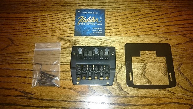 Kahler 3300 Fixed Hardtail Bridge New Black | Reverb
