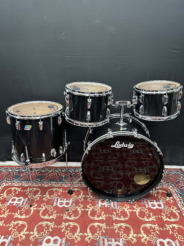 Ludwig 80's - Black Cortex drum set / shell pack | Reverb