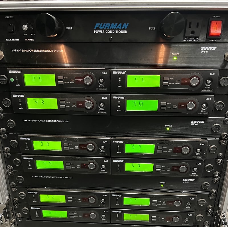 Shure SLX Wireless Mic Rack, 12 beltpacks, 12 receivers + | Reverb