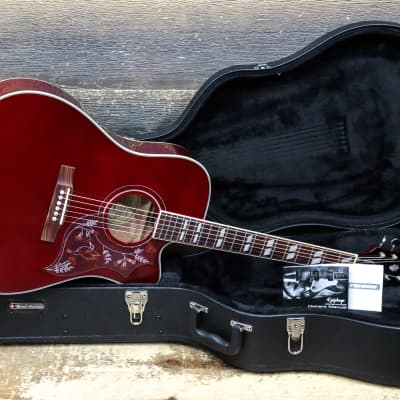 Epiphone Hummingbird PRO Cutaway Wine Red Dreadnought | Reverb