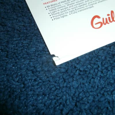 Vintage 1970's Guild PA-80, PA-200 PA System Spec. Sheet! | Reverb