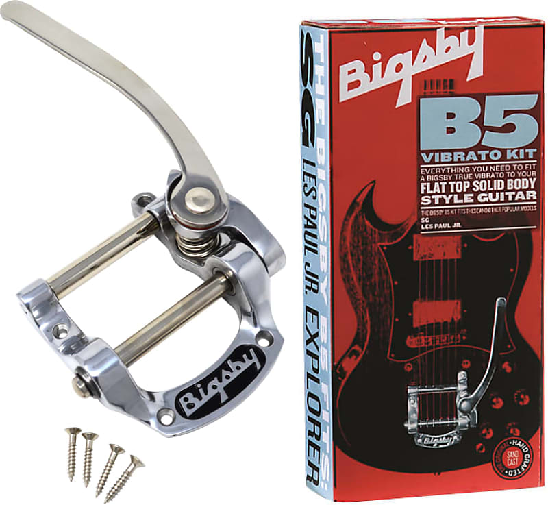 BIGSBY® B5 VIBRATO TAILPIECE Polished Aluminum Flat tops-NEW | Reverb