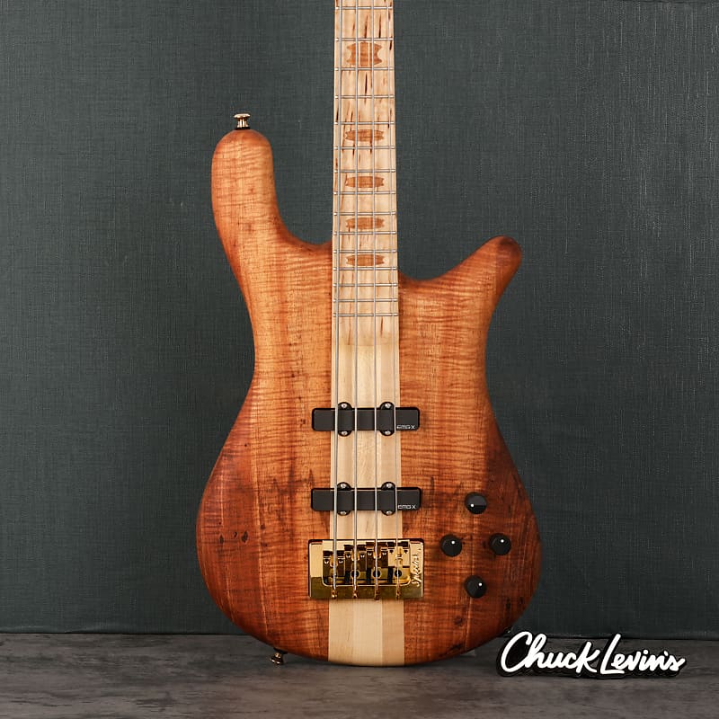 Spector USA Custom NS-2 Bass Guitar - Koa and Black Walnut - | Reverb