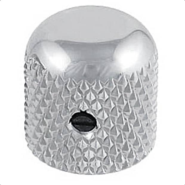 Dome Top Knob for Guitar & Bass 1/4" Shaft-Chrome | Reverb UK