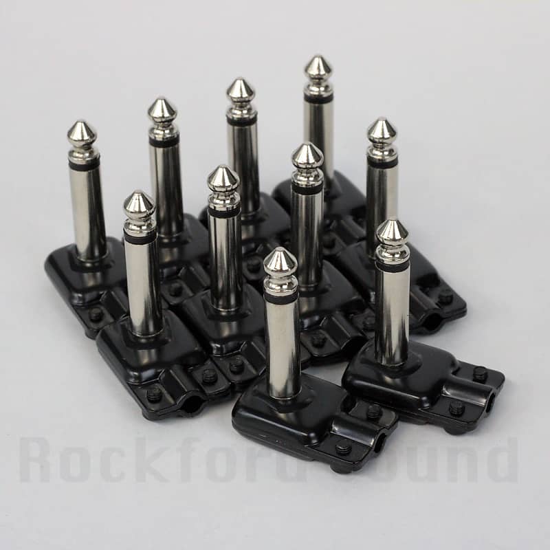Squareplug SP400BK – 10 pcs Low-Profile ¼” Right Angle | Reverb