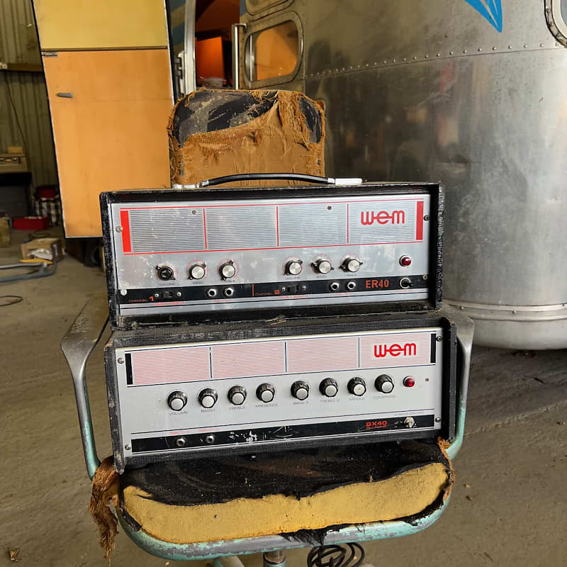 Pair Vintage 1960s WEM Watkins ER40 GX40 Guitar PA Amplifier | Reverb