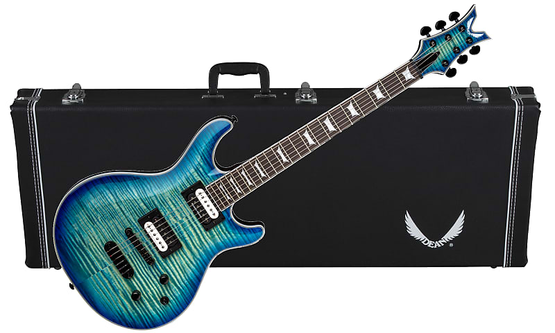 DEAN Icon Select Flame Maple electric guitar Ocean Burst Blue | Reverb