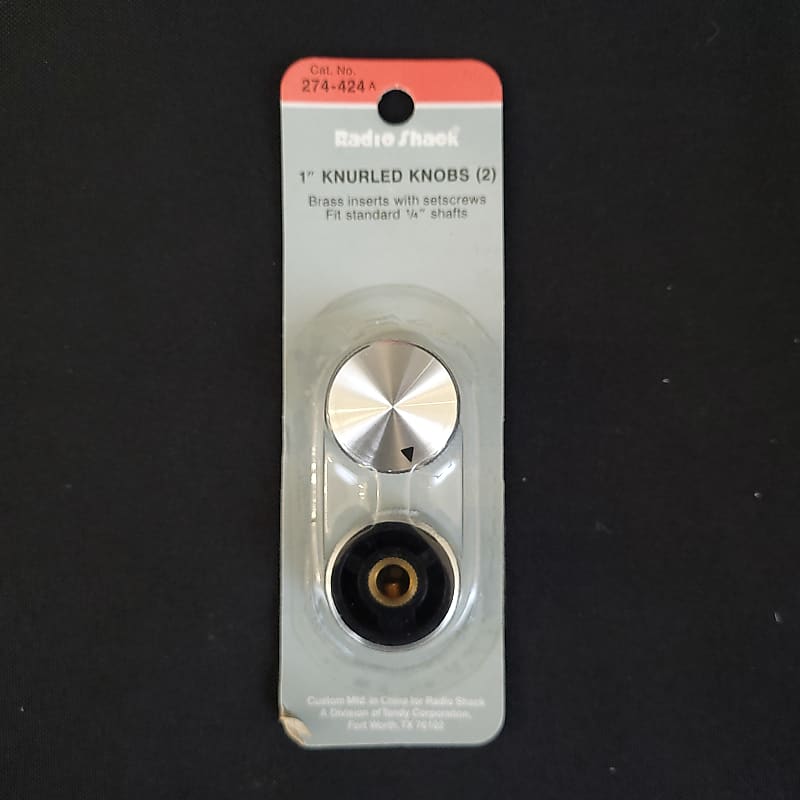 Vintage Radio Shack Knobs - Knurled Chrome | Reverb