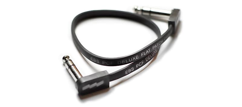 EBS Deluxe Flat Stereo Patch Cable with TRS Plugs 28 cm / 11 | Reverb