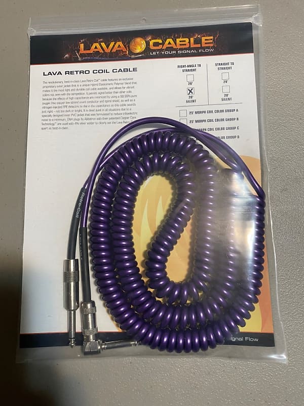 Lava Cable Retro Coil Instrument Cable – Silent Plug - | Reverb