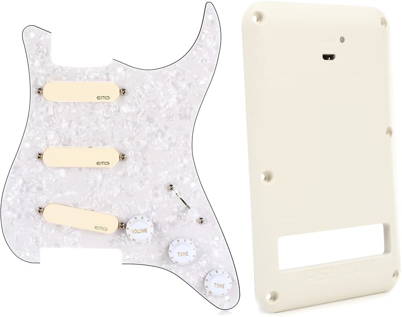EMG DG20 David Gilmour Signature Pre-Wired Pickguard - White | Reverb