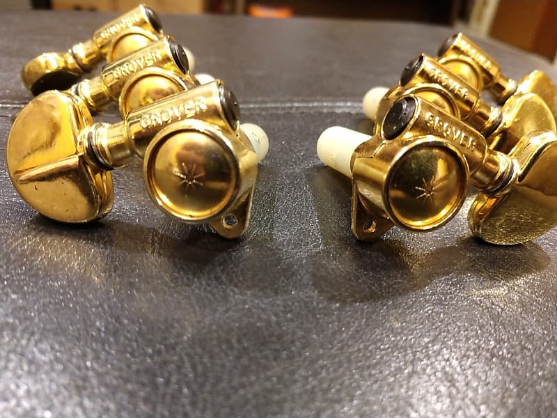 Very Rare Vintage Grover 106g Tuners 3x3 1960s Gold Classical | Reverb
