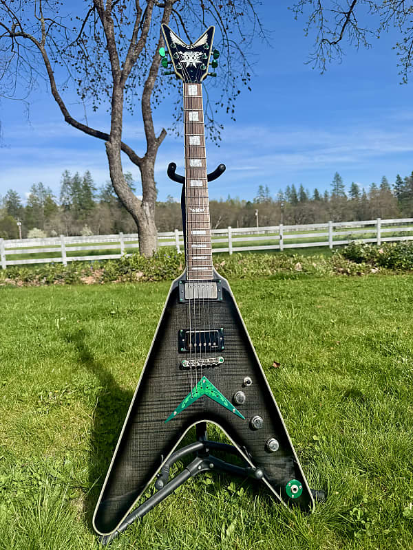 Dean Flying Vee 30th Anniversary 2007 - Flame Top Mahogany | Reverb