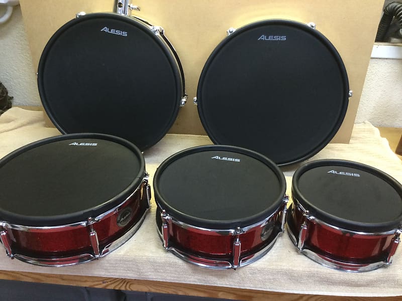 Alesis Strike Pro Full Set of Velvet Red Toms and Snare | Reverb