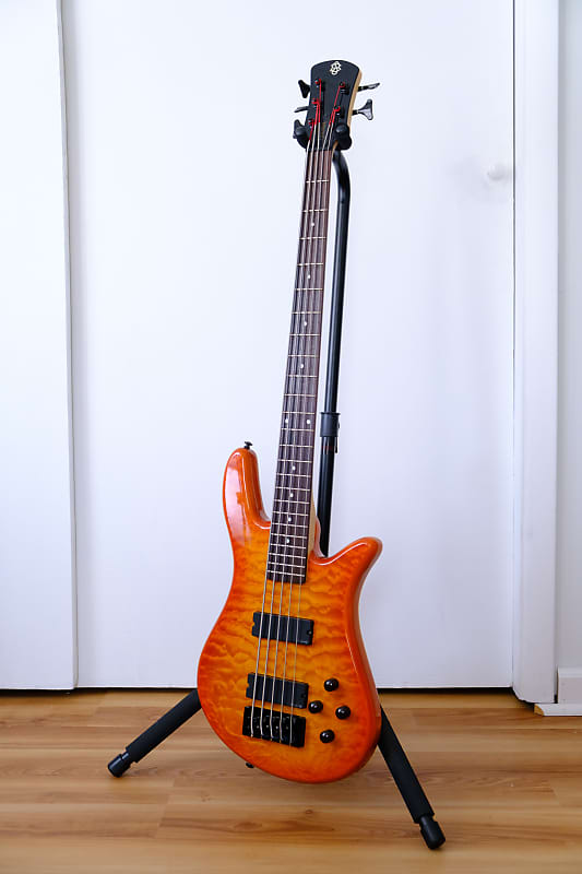 Spector Q5 Pro 5 string bass Amber Burst Finish + EMGHZ | Reverb