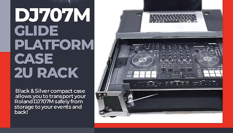 Roland DJ 707M Odyssey NLfx7072-SIL Flight Case W/ 2U Rack & | Reverb