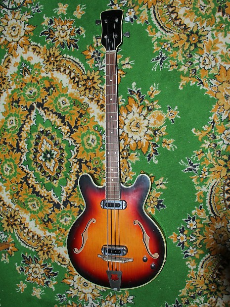 Musima 1657B semihollow bass USSR Germany GDR Vintage Soviet | Reverb