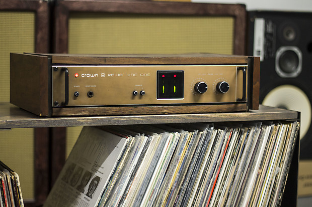 Crown Power Line One Amplifier- 1970's W/ Wood Case | Reverb