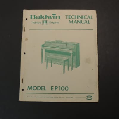 Baldwin Model EP100 Technical Manual [Three Wave Music] | Reverb