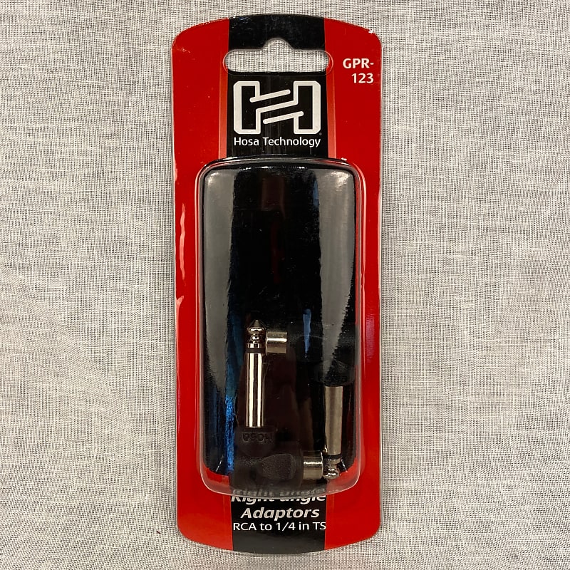 Hosa GPR123 2 pack RCA to 1/4" TS Right-Angle | Reverb