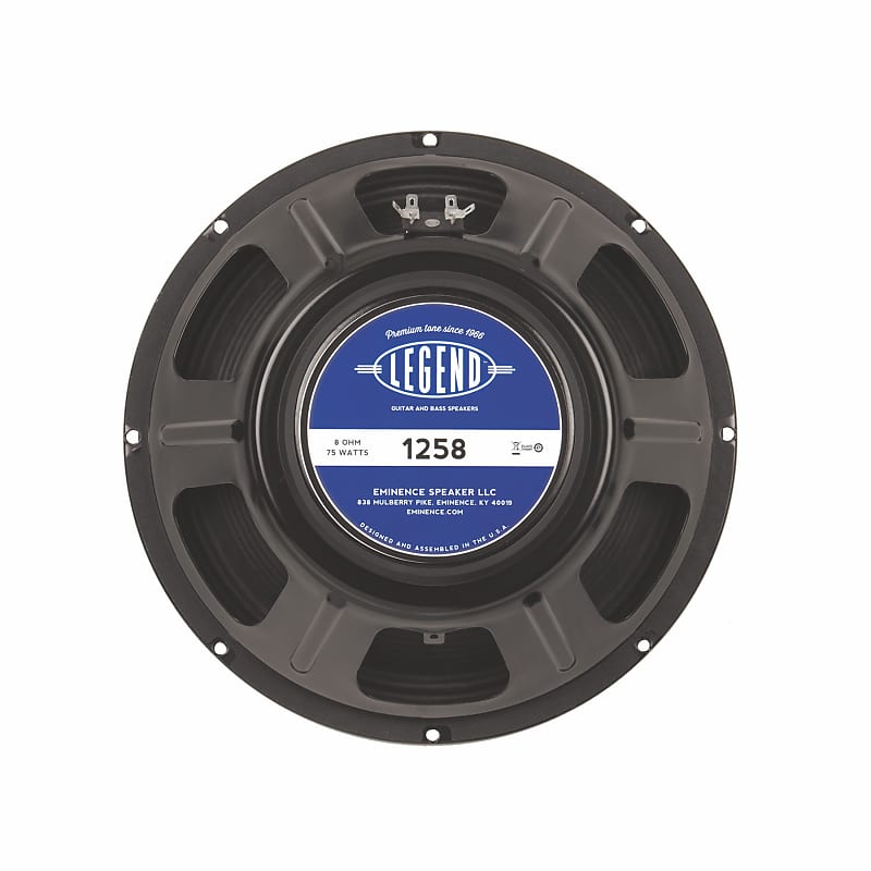 Eminence Legend 1258 50 Watts at 8 Ohms 12" Guitar Speaker | Reverb