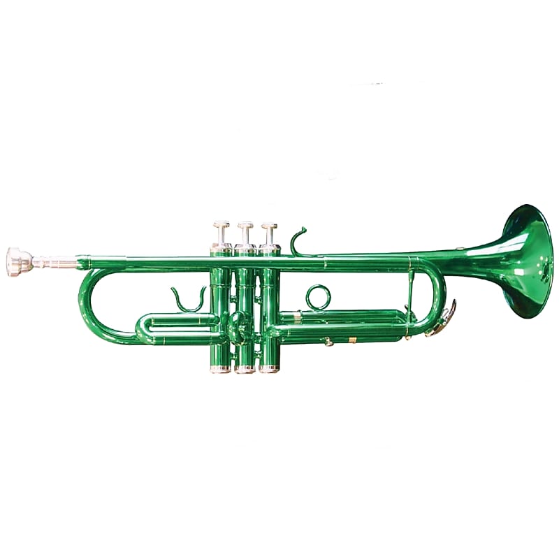 Oxford Silver Plated Colored Trumpet Green | Reverb