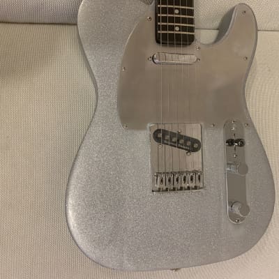 Unbranded telecaster 2000s - glitter sparkle silver | Reverb