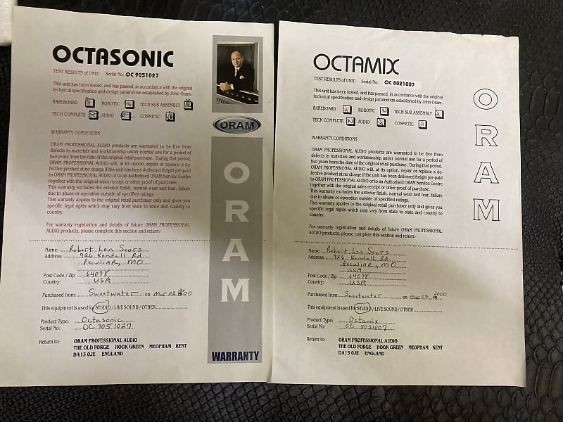 Oram 8ch. Octasonic and Octamix | Reverb