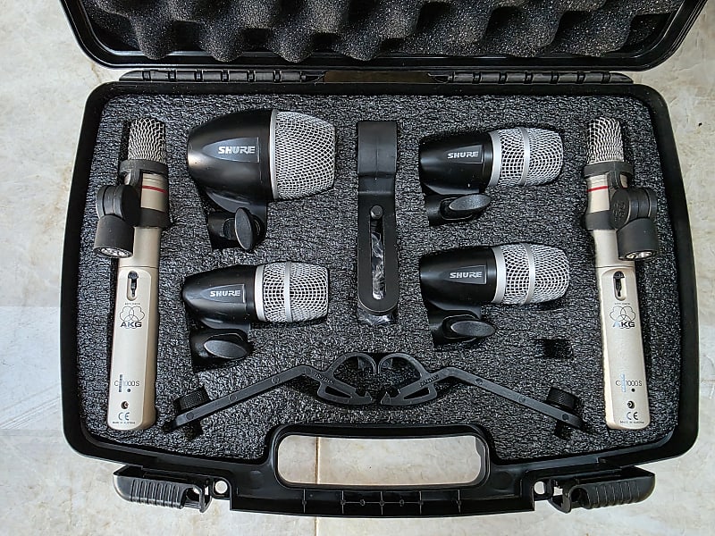 Shure PG and AKG C1000S 6 Peice Drum Mic Set - Microphone | Reverb UK