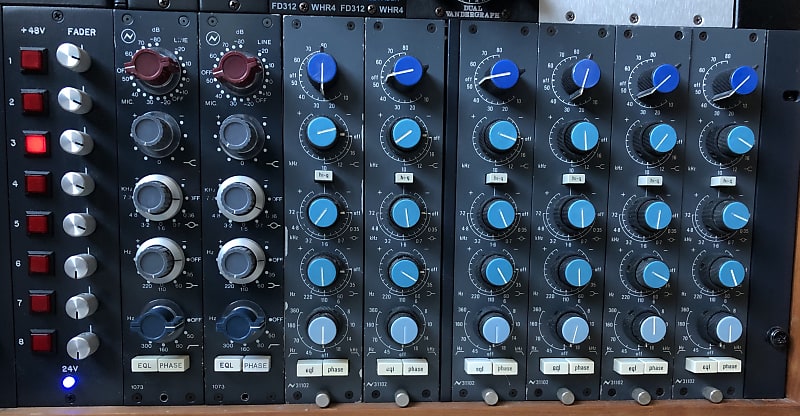Neve Vintage 1073 and 31102 modules in Vintage King rack | Reverb