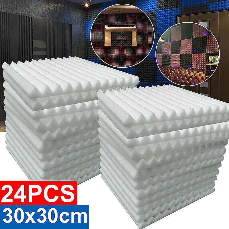 24X Acoustic Panels Soundproof Studio Foam Insulation Wall | Reverb