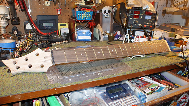 6 String Bass neck, Dual Truss Rod, Spalted. Neck is Maple & | Reverb