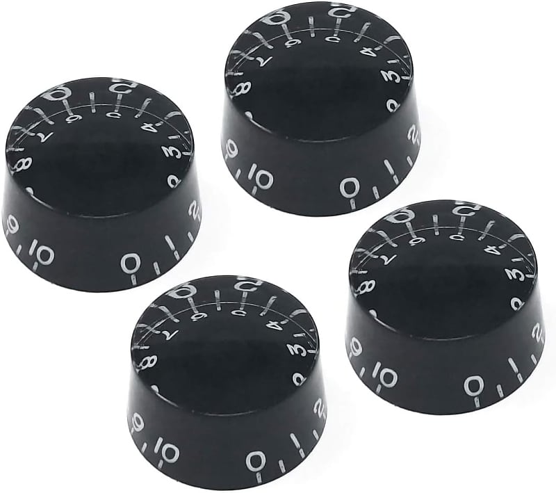 Black Speed Knobs Compatible with Epiphone Les Paul SG | Reverb