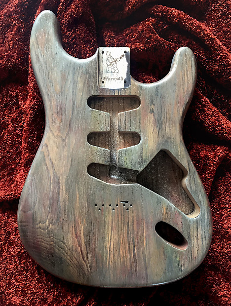 Hand-Painted Warmoth Strat Body (Swamp Ash) "Barncaster" | Reverb