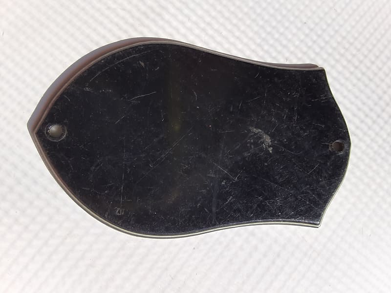 Guild 12 string truss rod cover 70's? black. | Reverb