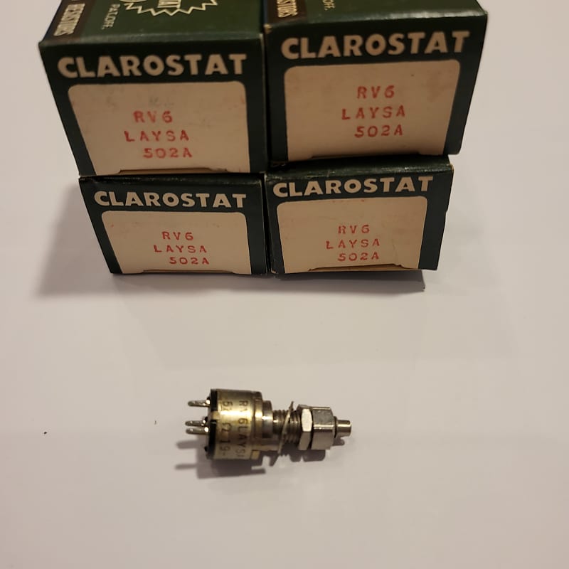 Clarostat RV6 LAYSA 502A Potentiometer 5K ohm 10% 0.5" 1/2" | Reverb