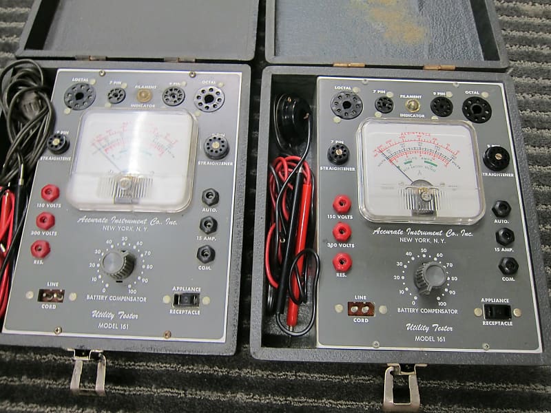 2 Accurate Instruments 161 Tube testers 1 Power Cord, | Reverb