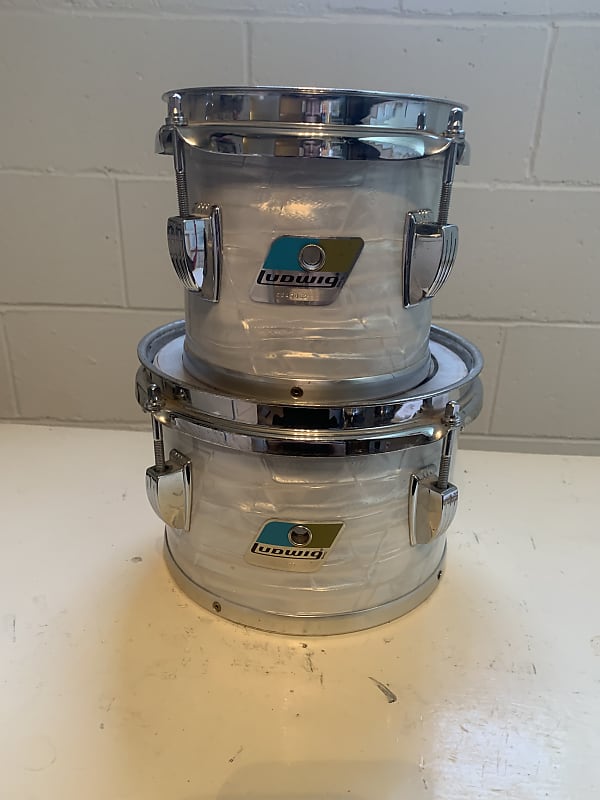 Vintage Ludwig B/O WMP 6 & 8" concert toms White Marine Pearl | Reverb