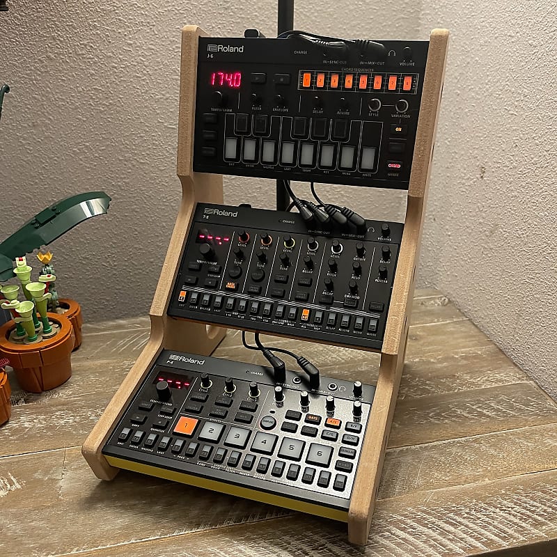 Roland Aira Compact Oak Veneer Triple Stand | Reverb