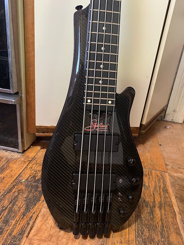 Status Graphite Streamline 5 String Headless Bass 2017 Carbon | Reverb