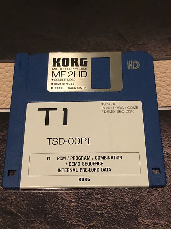 KORG T1 Original TSD-00PI PROG/ COMBI/ DEMO SEQUENCE DISK | Reverb UK