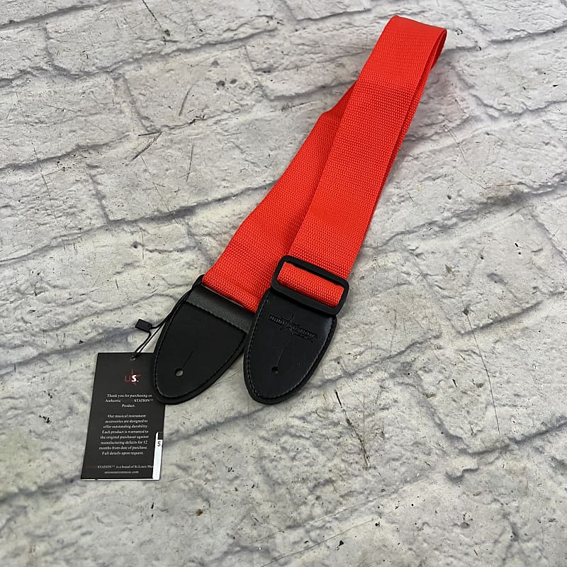 Red - Union Station Nylon Guitar / Bass Strap | Reverb