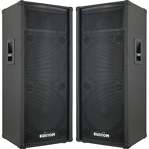 Kustom KPC215 PA Speakers (pair) 600 watt 2x15" | Reverb