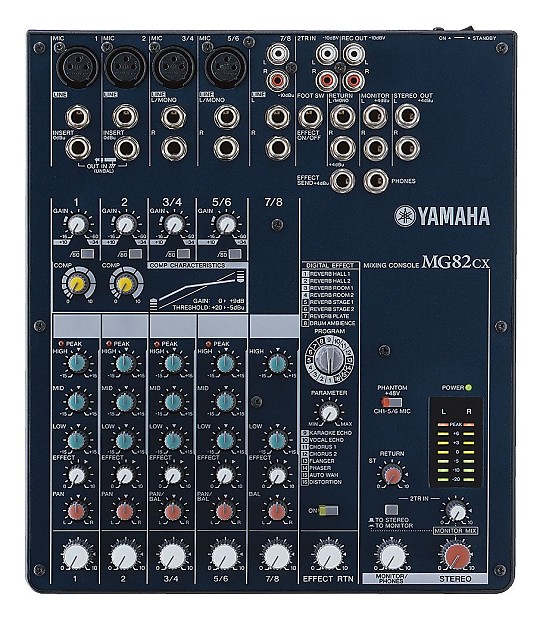 Yamaha MG82CX 8-Input-Channel Compact Stereo Mixer with | Reverb