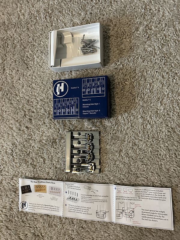 Hipshot KickAss High-mass Bass Bridge for 5-bolt Fender, | Reverb